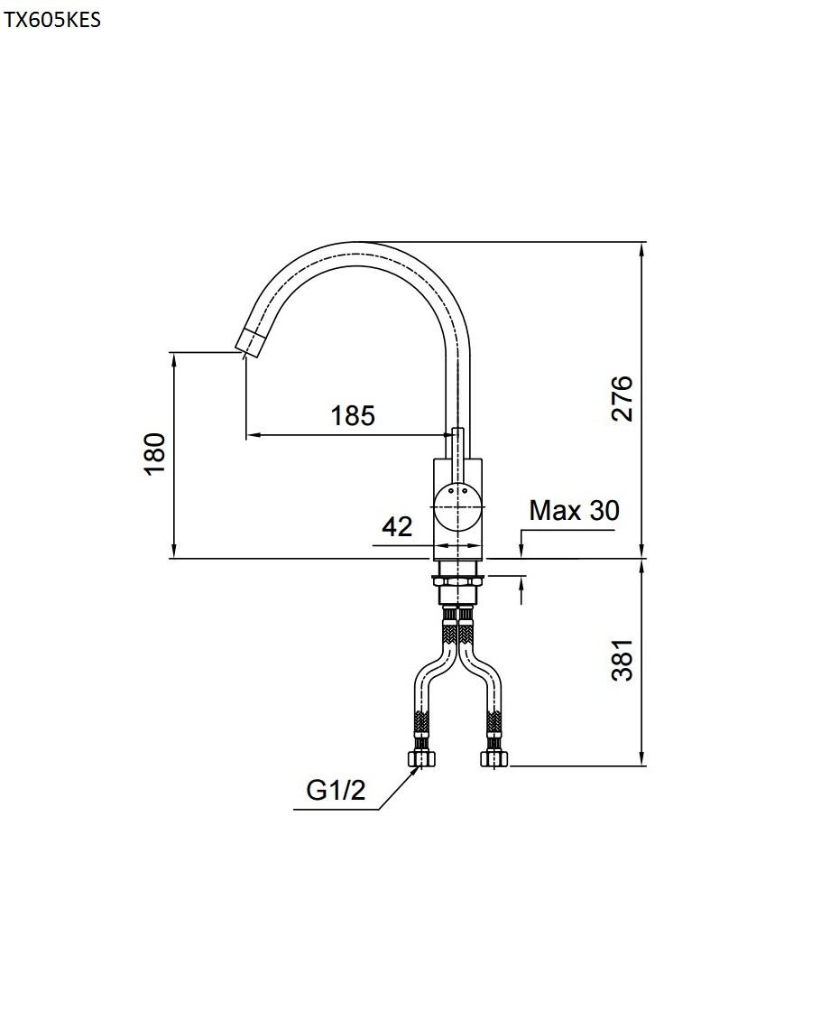 Vòi bếp nóng lạnh TOTO TX605KESBR – Thiết bị vệ sinh Châu Anh